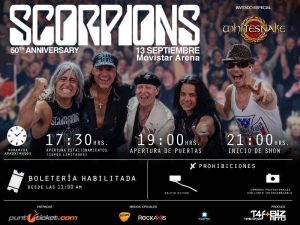 Scorpions en Chile – horarios y recomendaciones — Futuro Chile