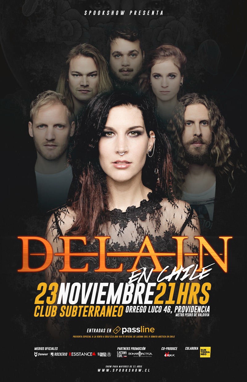 Delain confirma show en Chile – jueves 23 de noviembre, Club ...