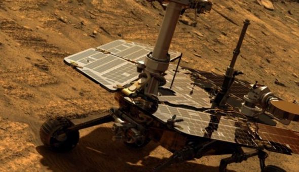 El robot "Opportunity" se saca una selfie para recordar el día 5000 de ...