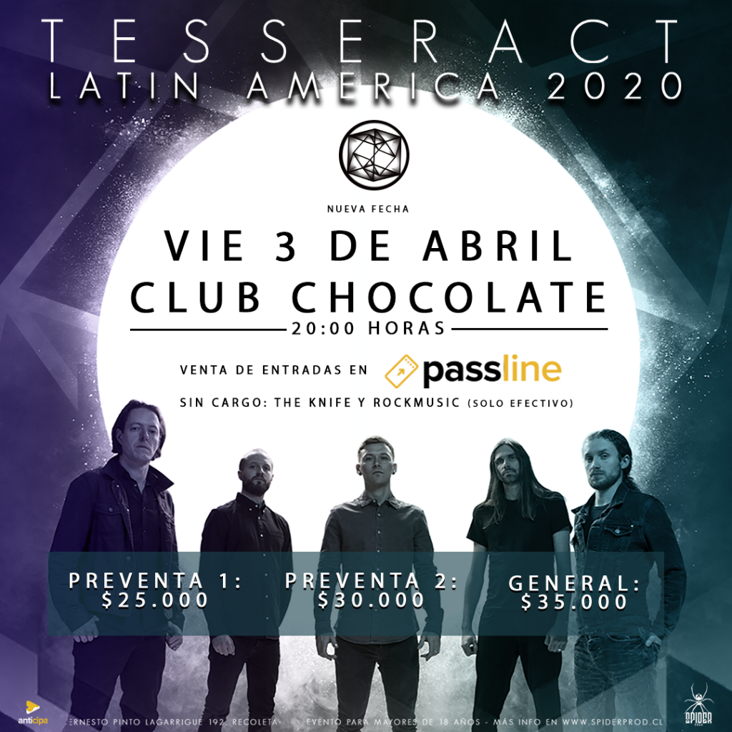 Tesseract suma segunda fecha en Chile - Viernes 3 de abril, Club ...
