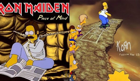 Los Simpsons y rock, la mejor mezcla: Grandes portadas de disco al ...