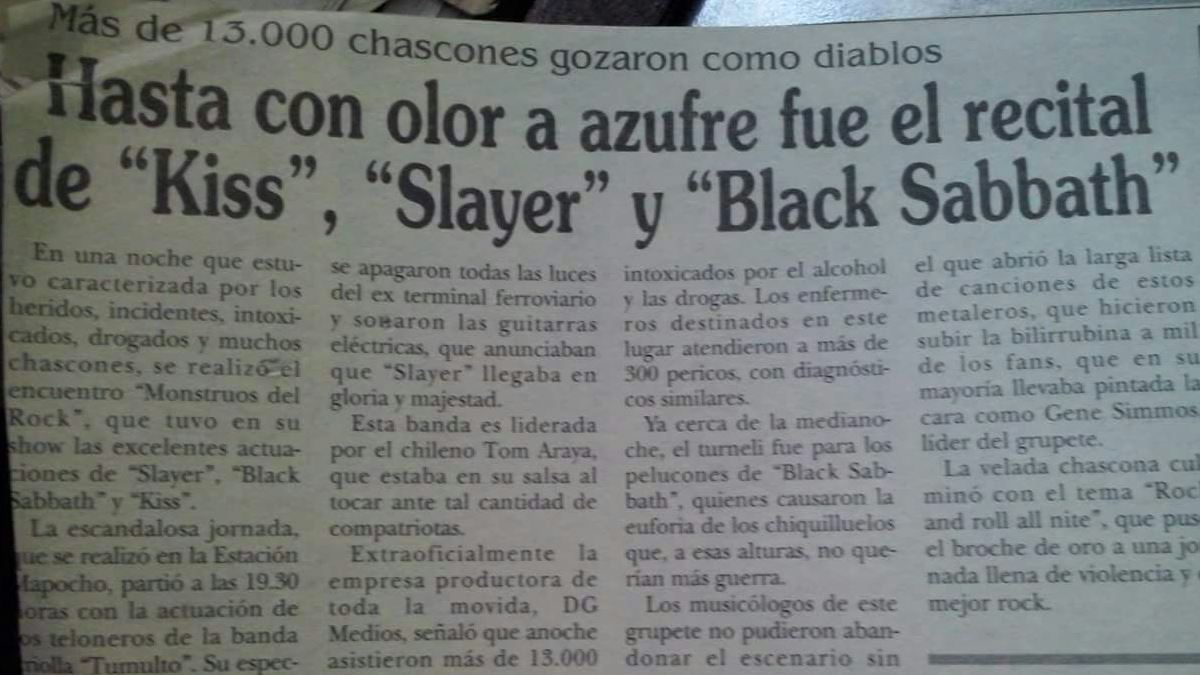 Hoy se cumplen 27 años del primer Monsters of Rock en Chile — Futuro Chile