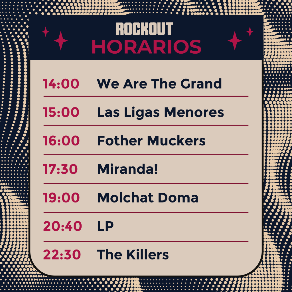 RockOut 2022: Horarios de bandas y apertura de puertas — Futuro Chile