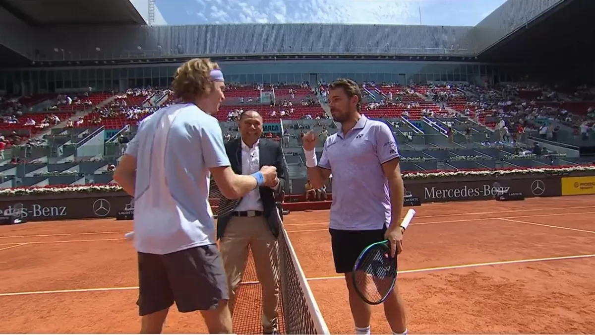 Insólito: el hilarante momento de Wawrinka y Rublev que rompió la ...
