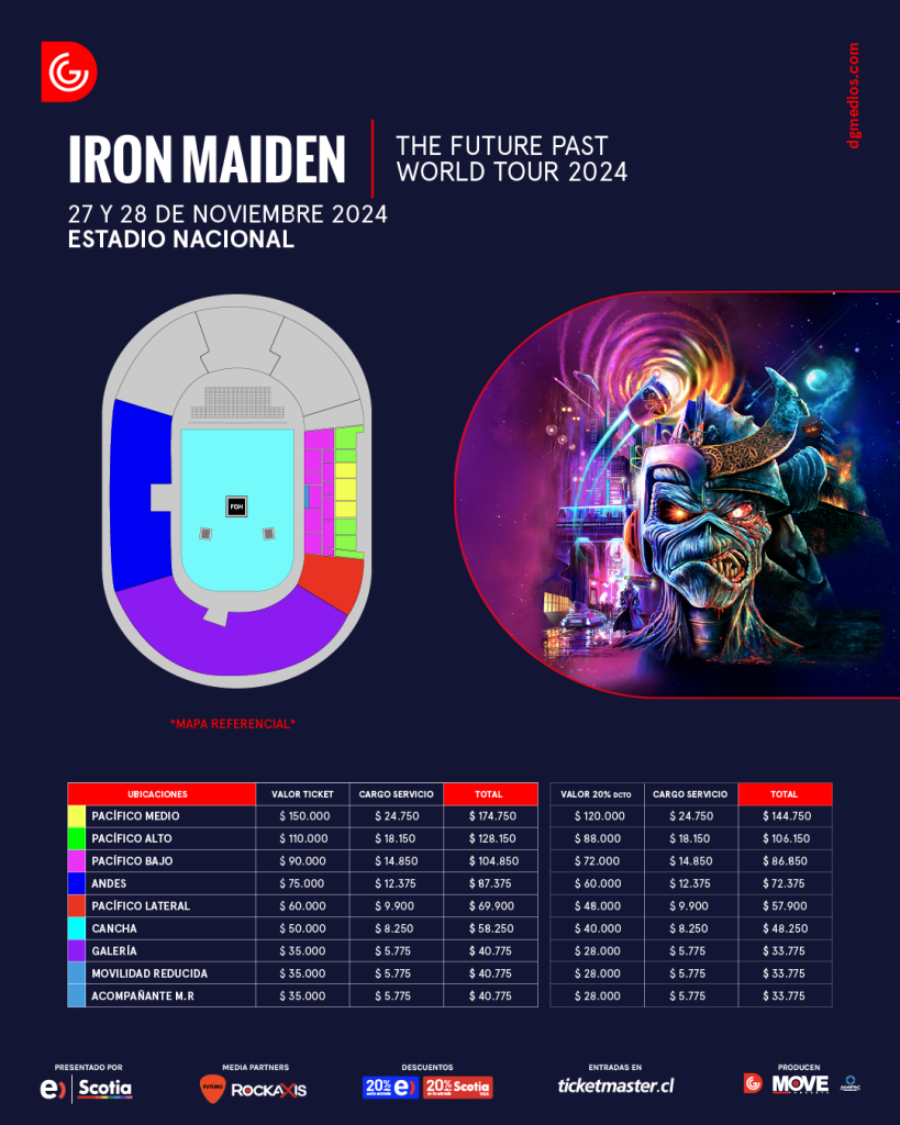 Iron Maiden en el Estadio Nacional 2024: Fecha y venta de entradas para la segunda fecha en ...