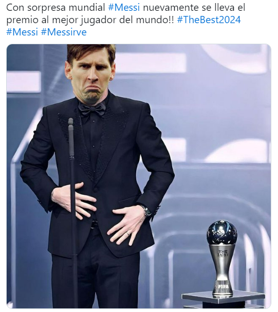 Los memes que dejó la premiación de Lionel Messi en The Best — Futuro Chile