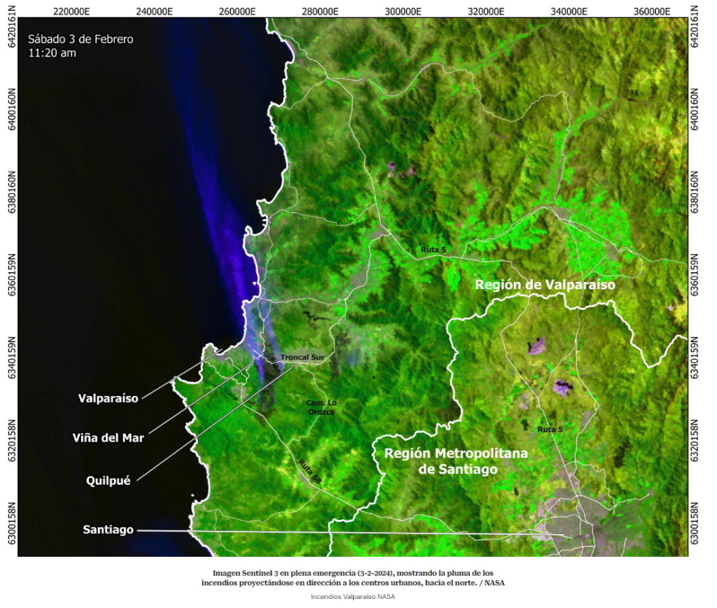 Desde la NASA: Primeras imágenes satelitales muestran la magnitud de los incendios en la Región ...