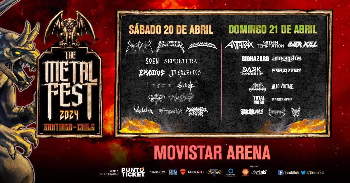 The Metal Fest en Chile 2024: Todo lo que debes saber sobre horarios por bandas, accesos y ...