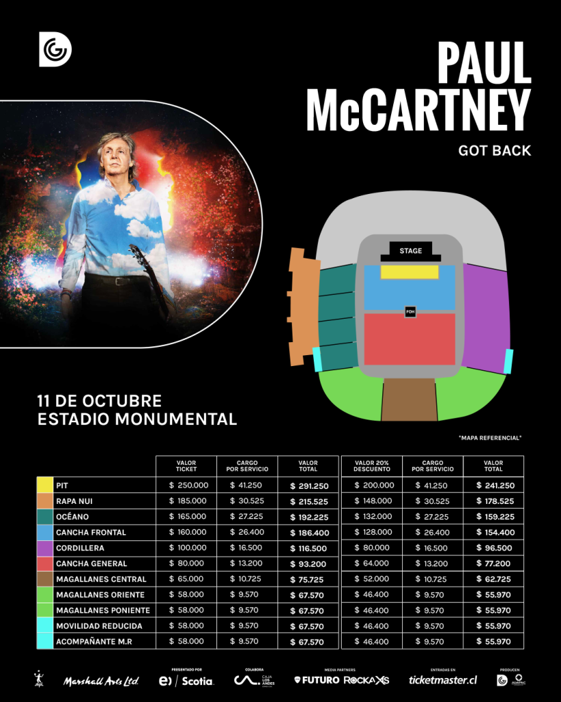 Paul McCartney en Chile 2024: Fecha, lugar y venta de entradas para el ...