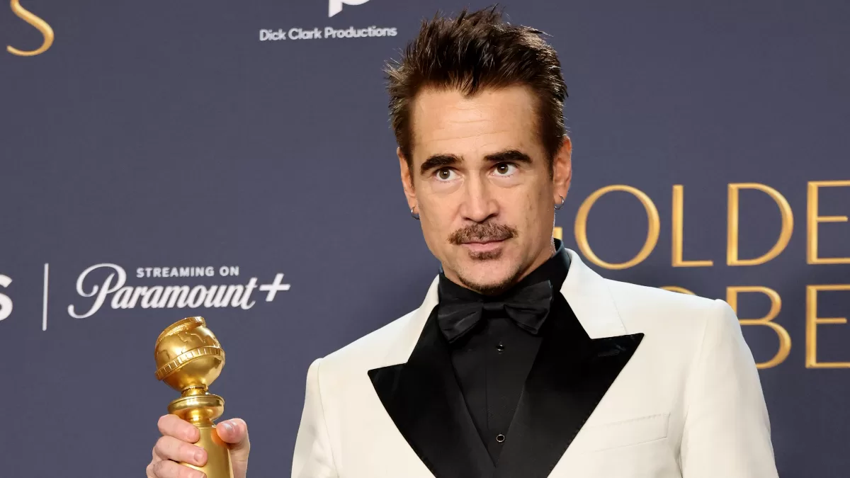 Colin Farrell tras ganar su tercer Globo de Oro por "The Penguin ...