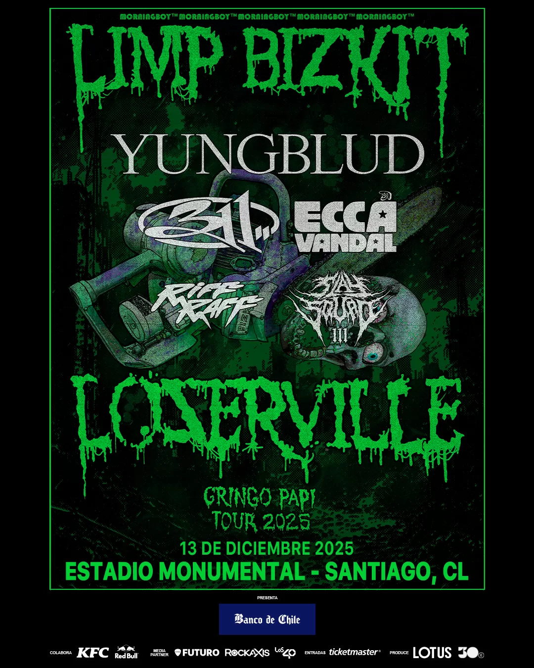 ¿Cuál será el posible setlist de Limp Bizkit y YUNGBLUD en Chile el 2025 en el Estadio ...