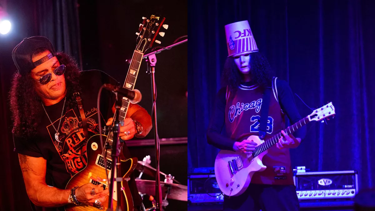La peculiar y grata interacción que Slash tuvo con Buckethead a través ...